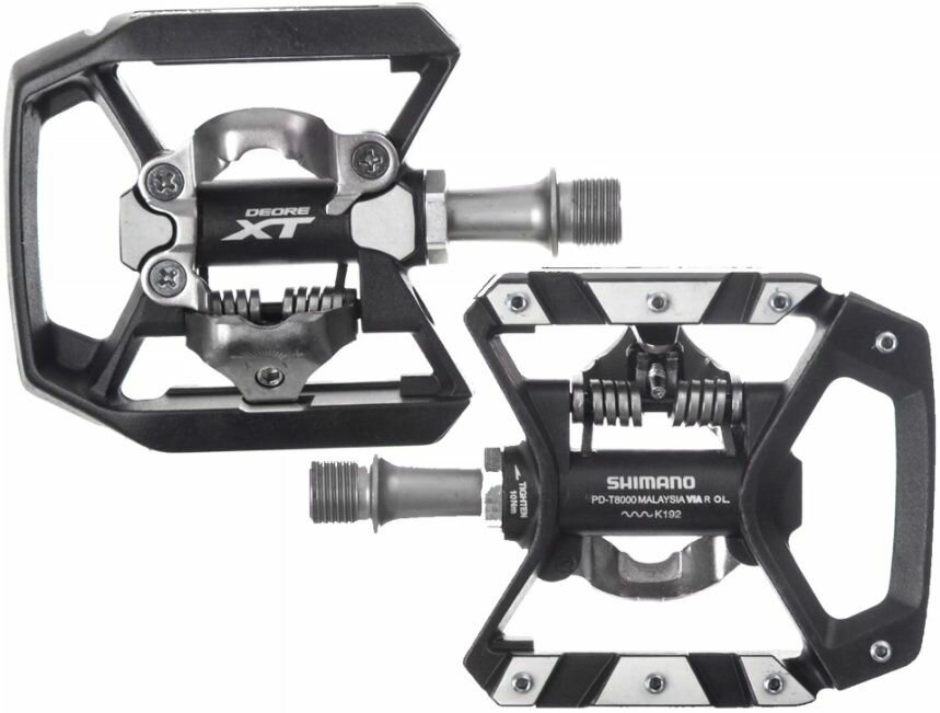 Педали контактные Shimano Deore XT PD-T8000, SPD и Платформа, Черный