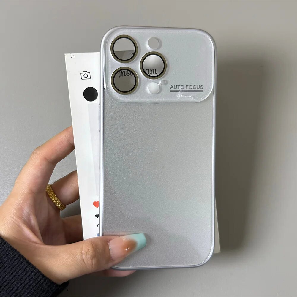 Роскошный защитный чехол для телефона с большим окном и Айфон 12 Про Макс, Серебряный, Silver