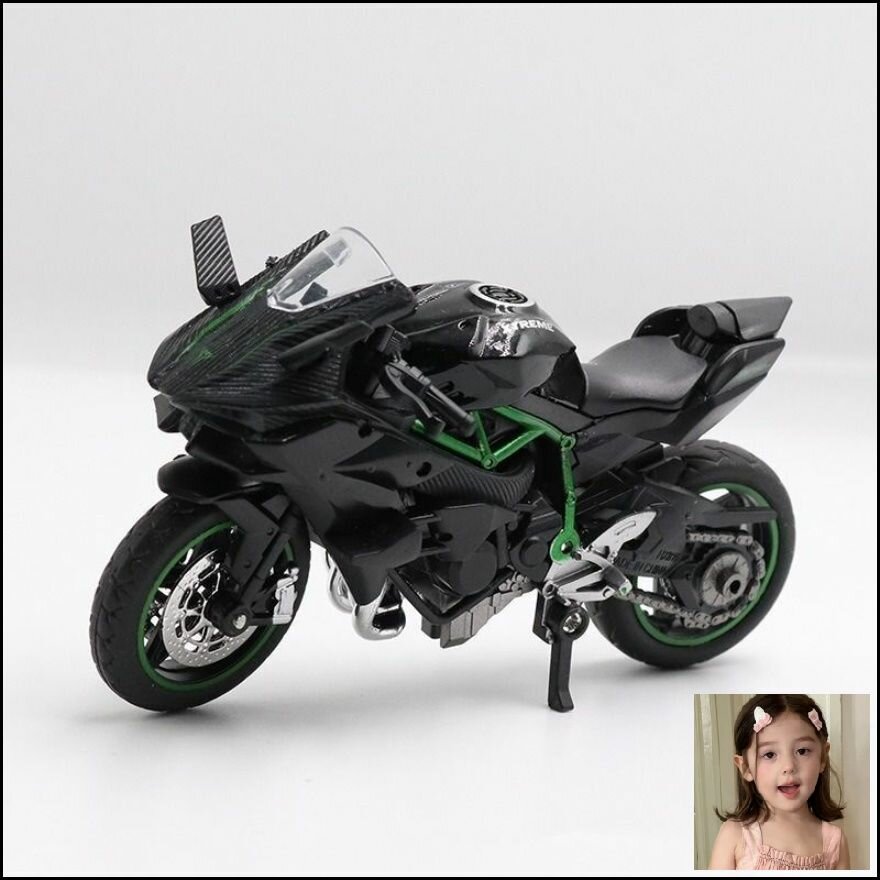 Модель мотоцикла Kawasaki(черный)