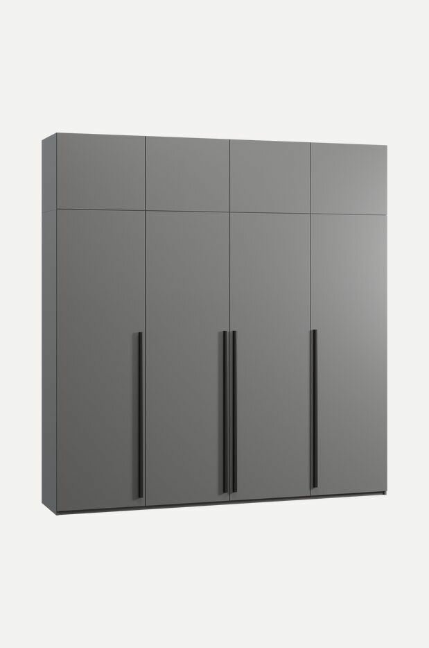 Распашной шкаф для одежды Divan.ru Кимбол-4.1-240-250 Серый, 250х50х240 см, серый, 4 двери