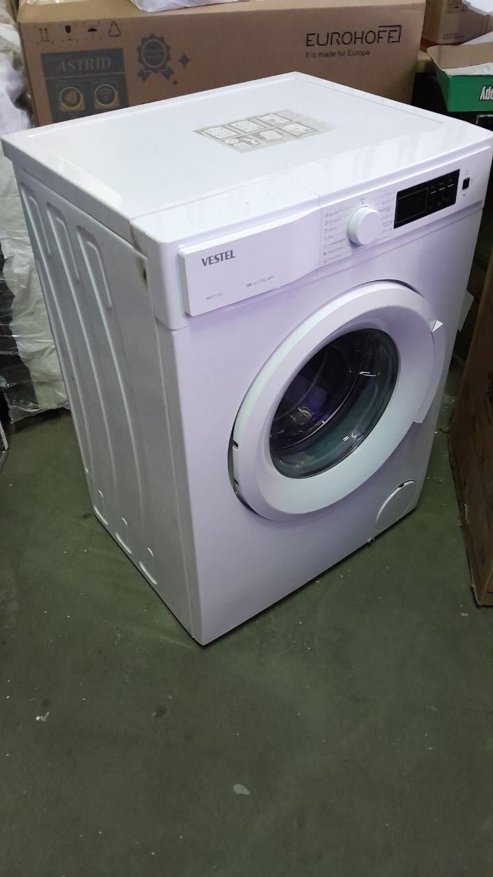 Стиральная машина фронтальная VESTEL WM7T1120S белый, 7 кг, диспл, пар (уценка)