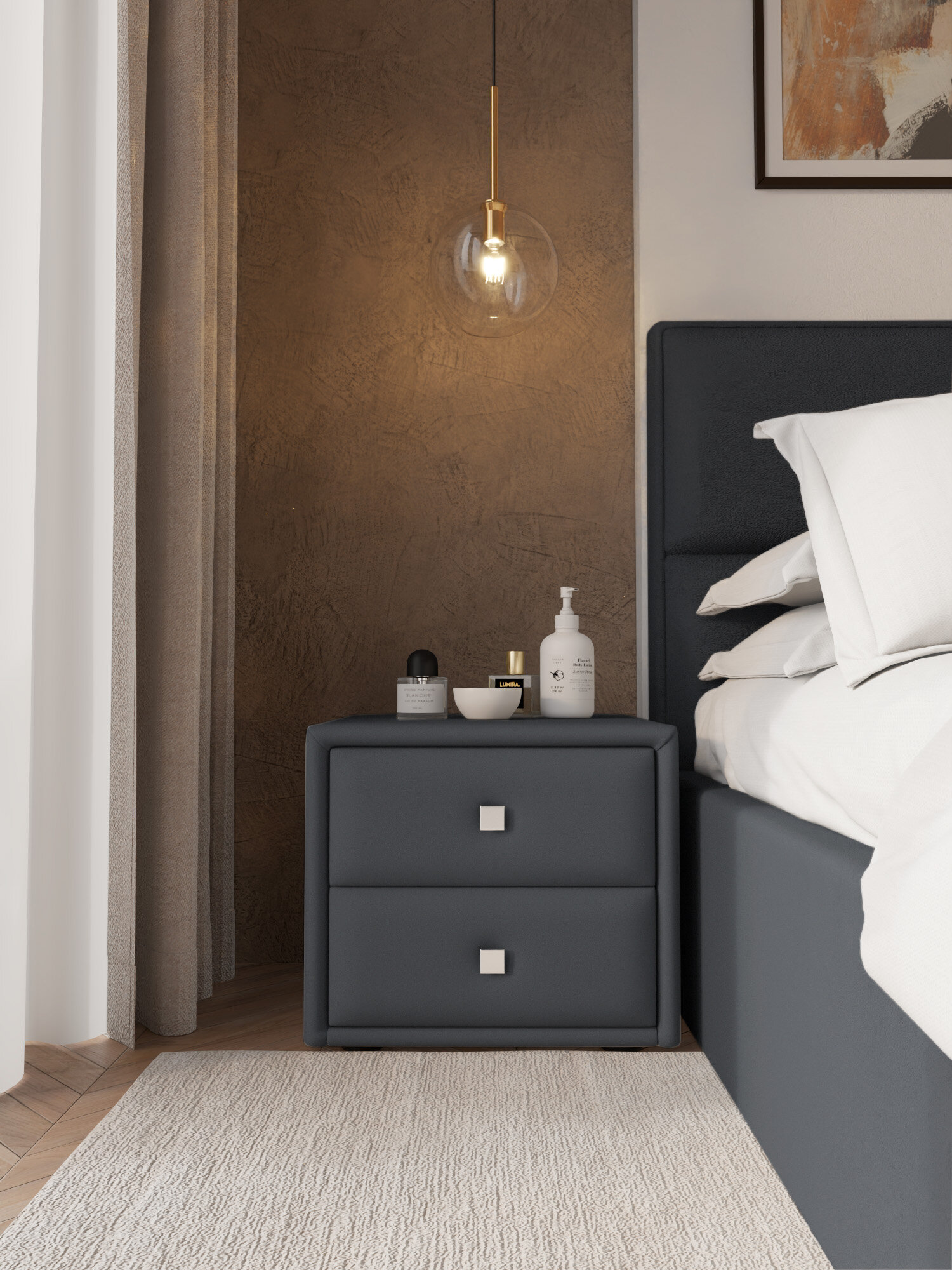 Тумба прикроватная Даллас с ящиками, фабрика Микс Интерьер