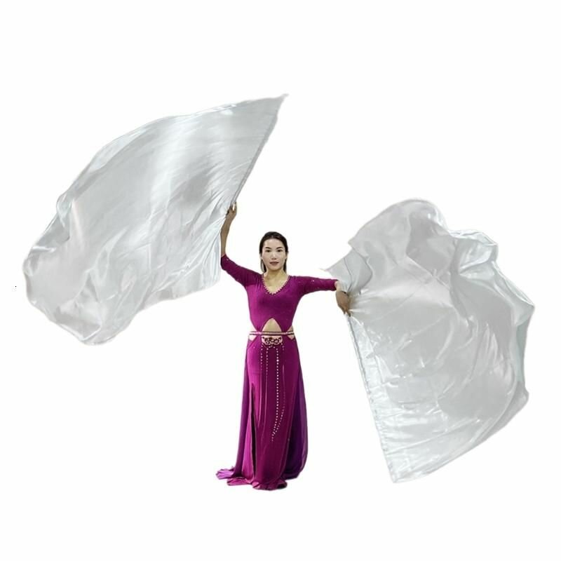 Флаги для танца славы, полукруглые, с регулируемой ручкой, Серебро