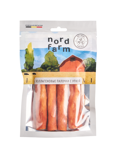 Лакомства для собак NORD FARM "Коллагеновые палочки 18-20 мм", для собак, 90 гр, 1 уп