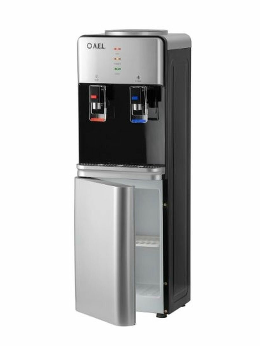 Кулер для воды LD-AEL-40c silver/black, напольный, верхняя загрузка.