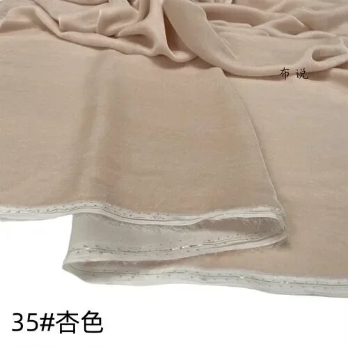 Золотой шелковый бархат для пошива чеонгсам 1,4х1 м Бежевый, 1.5 meters, 35 apricot