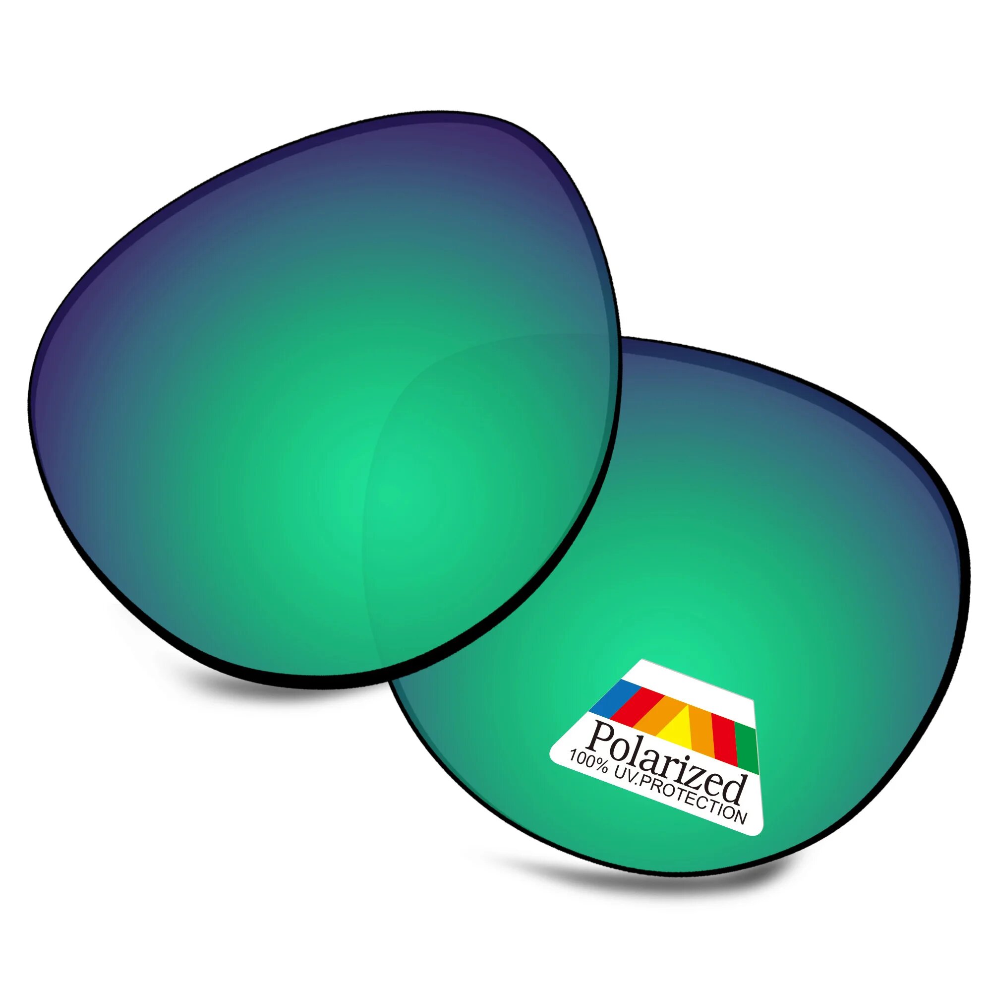 Сменные поляризационные линзы Bwake для Ray-Ban Meta Headliner Grey Green, Изумрудный