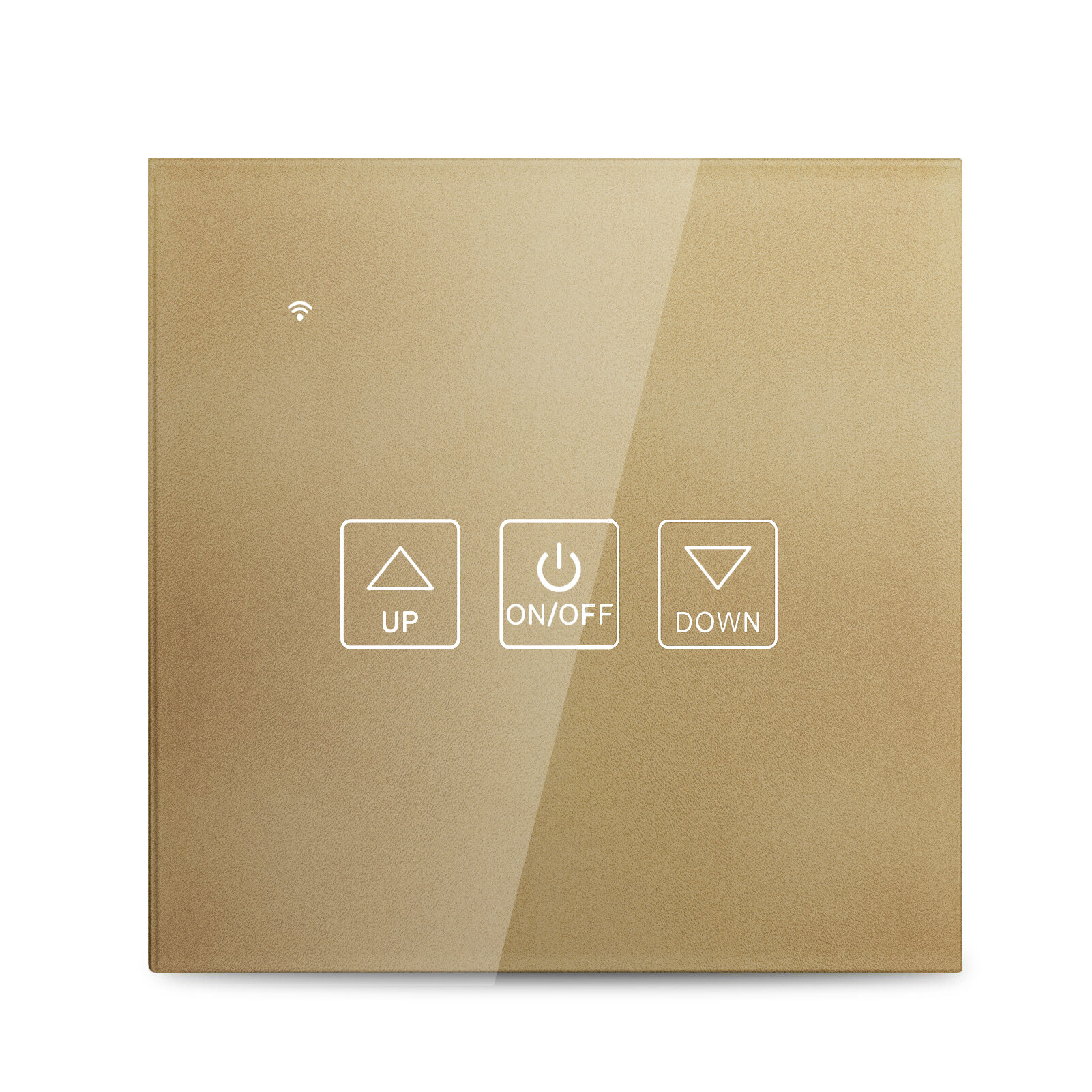 Wi-Fi Smart Dimmer Switch 1 Gang Tempered Glass Panel Voice Control Google Home APP Control Timing Function Smart Share White/Black/Gold AC100-240V 50/60HZ 2A 350W IEEE 802.11 b/g/n Wi-Fi 2.4G WPA-PSK/WPA2-PSK Android/iOS 0℃-40℃ 95%RH 100000 Times