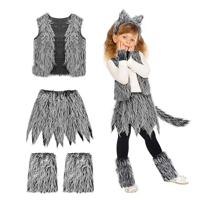 Костюм волка-оборотня для девочек и женщин kids