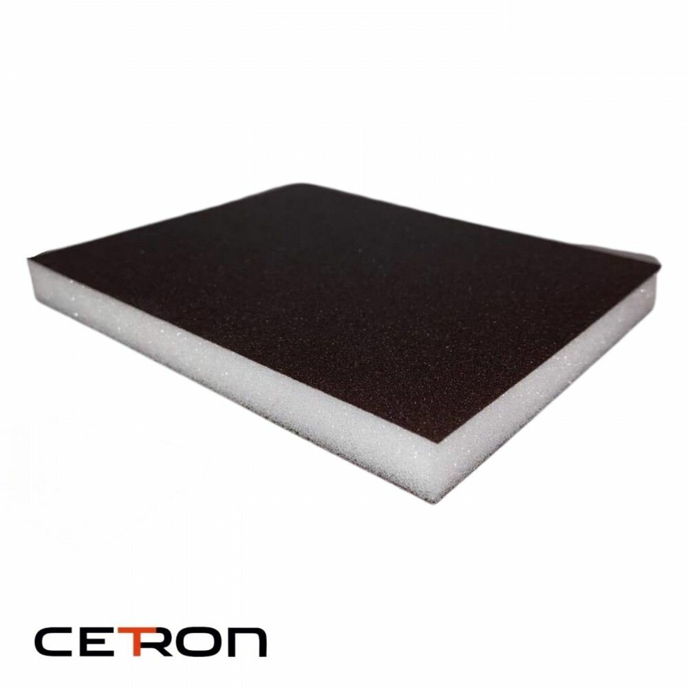 Cetron Шлифовальная губка Р1000 SPONGE двухсторонняя коричневая 98x120x10. Упаковка 3 штуки