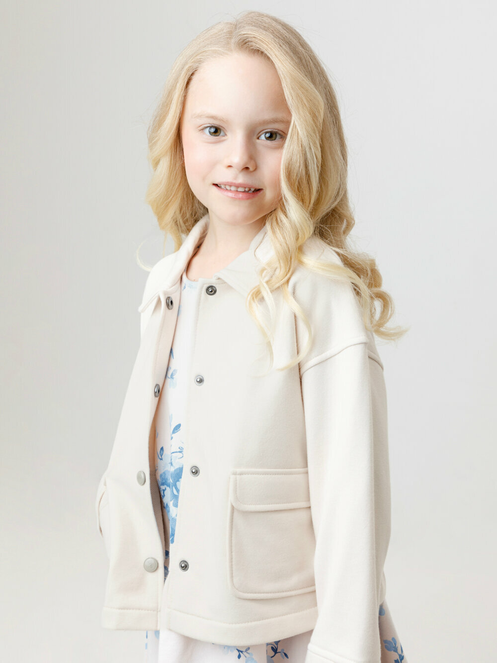 Рубашка трикотажная для девочки, натуральный хлопок