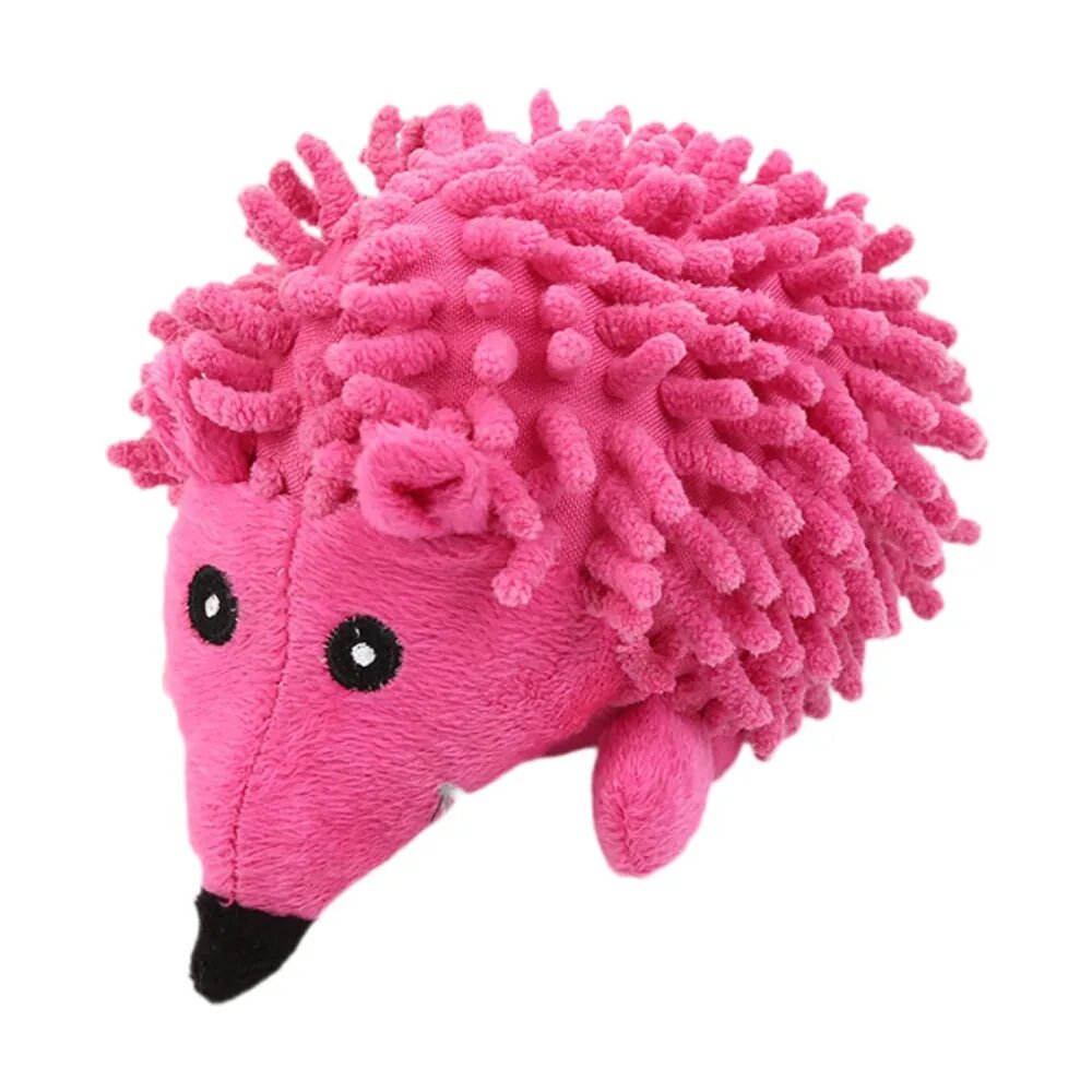 Плюшевая пищащая игрушка для собак, интерактивная жевательная игрушка для щенков, розовая, 15 см, для игр и тренировок