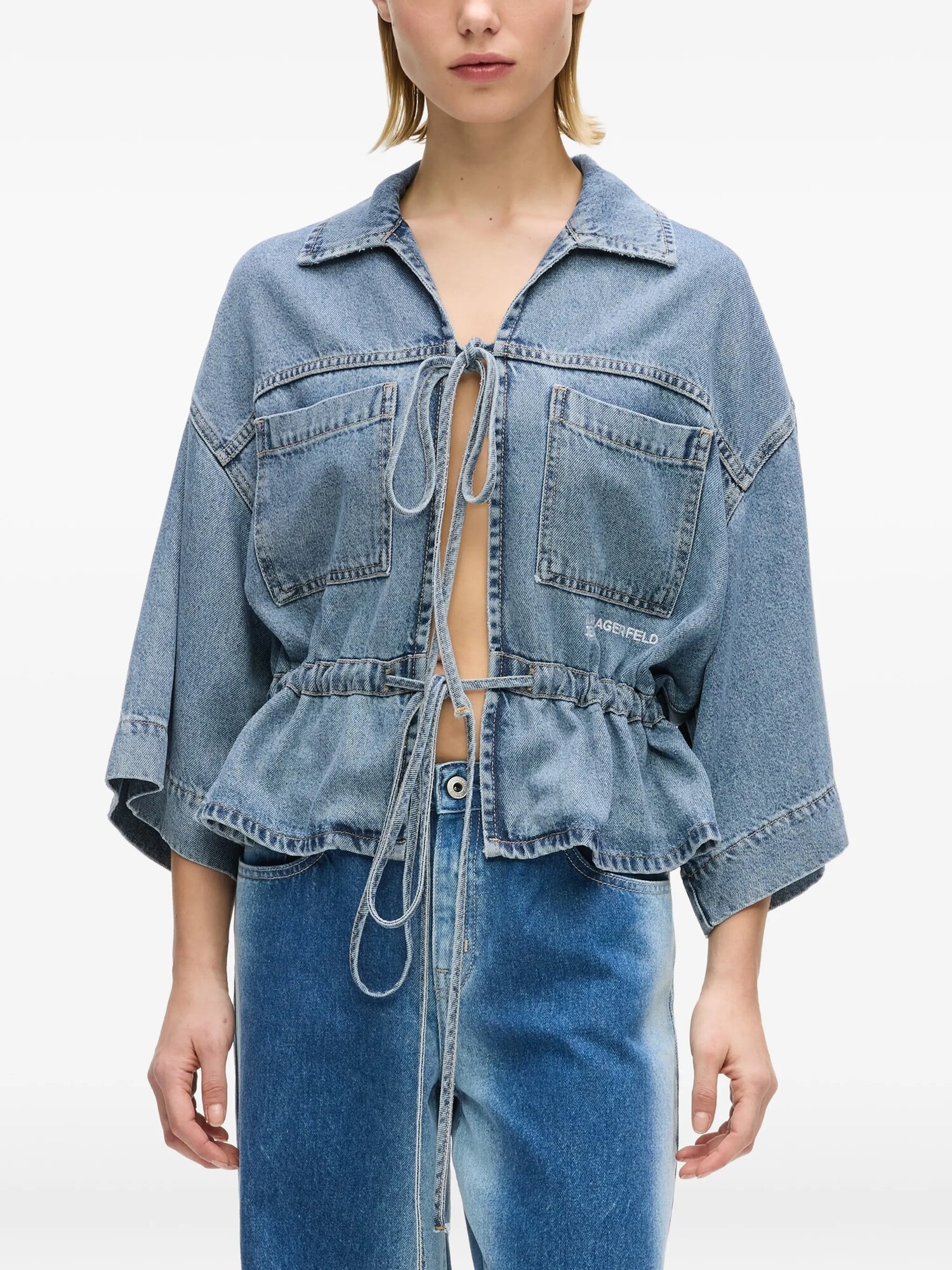 Блуза KARL LAGERFELD JEANS, размер 40, blue — фото 1