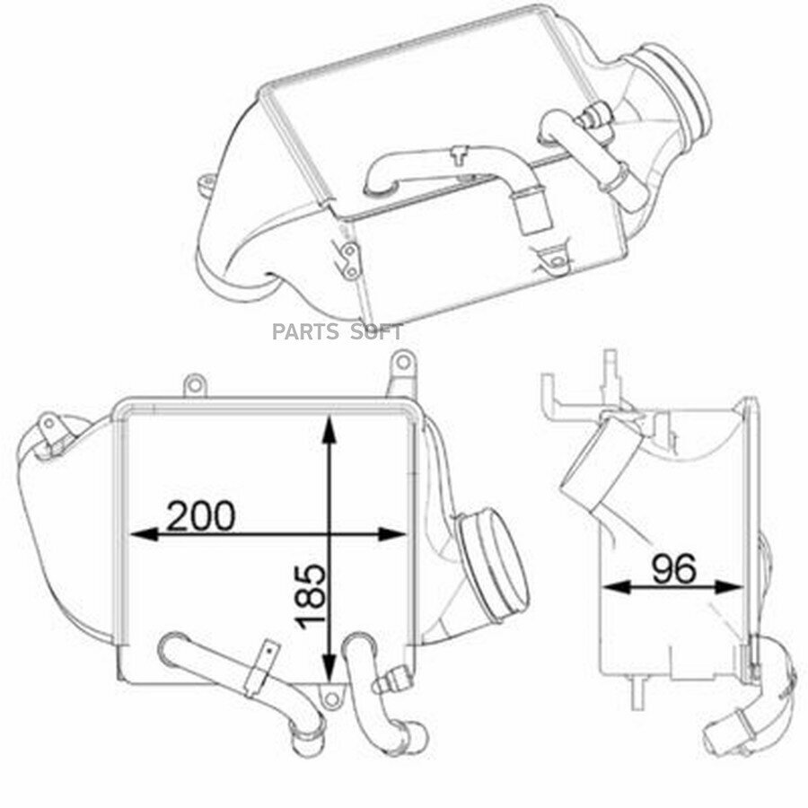 CI156000P Интеркулер MB S-CL. (W221) от официального дистрибьютора, MAHLE, артикул CI156000P