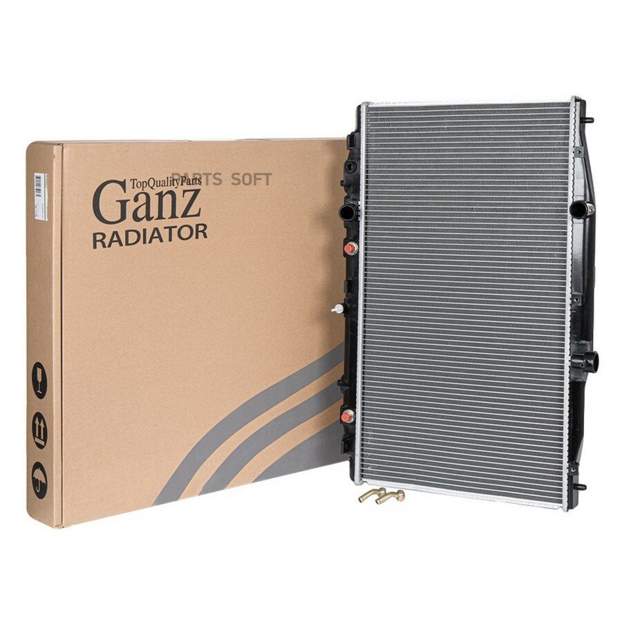 Радиатор основной HONDA Accord VII/IV 2.0-2.4l 03-08 АКПП GANZ GIJ21287 от официального дистрибьютора, GANZ, артикул GIJ21287