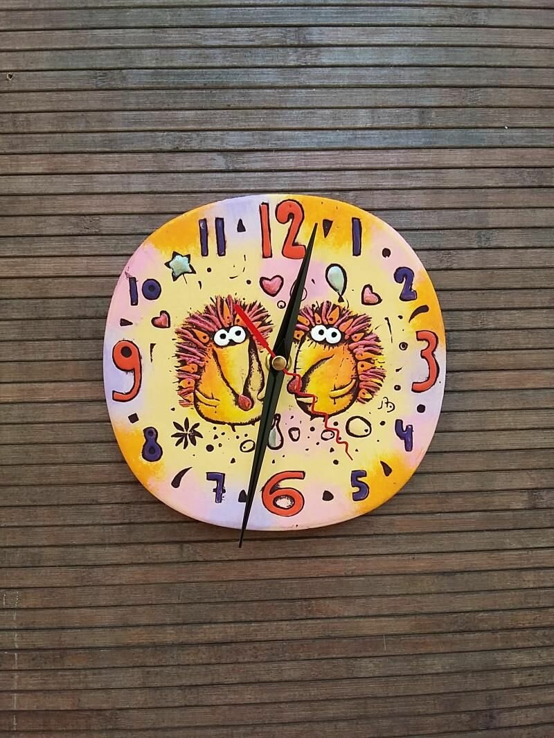 Настенные часы "Ежики" CF-Cl-106