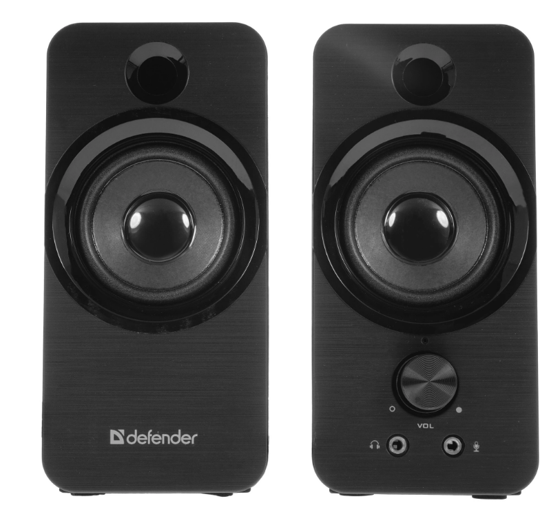 Колонки Defender SPK-190, питание от электросети, USB, черные — фото 1