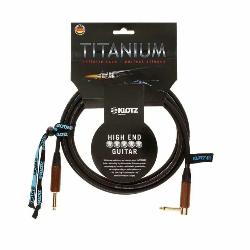 Инструментальный кабель Klotz Titanium TIW0300PR Jack 6.3 (M) Jack 6.3 (M), 3м