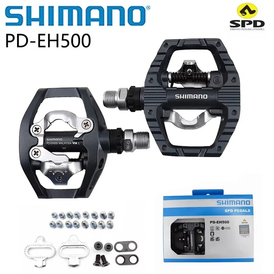 Педали SHIMANO PD-EH500 алюминиевые двусторонние