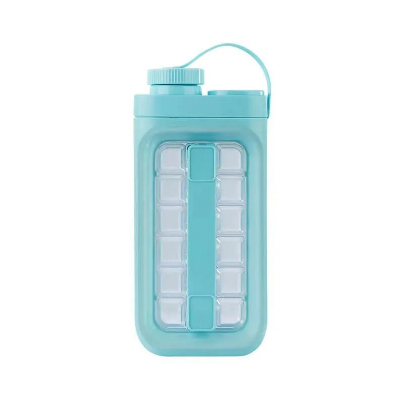 Форма для льда, пластиковая бутылка для льда на 18 ячеек, голубая