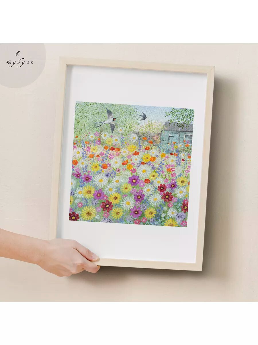 Летний луг пейзаж цветы