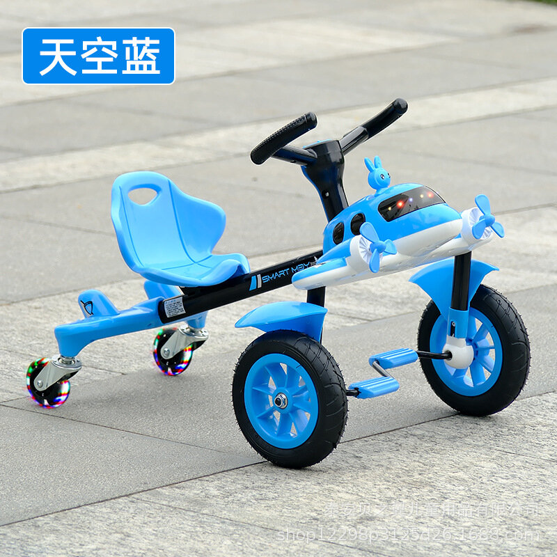 Детский педальный автомобиль Sam's Drift Car, популярный детский автомобиль-самолет для мальчиков и девочек, позволяет кататься и дрифтить с поворотом хвостовой части, четырехколесный автомобиль.