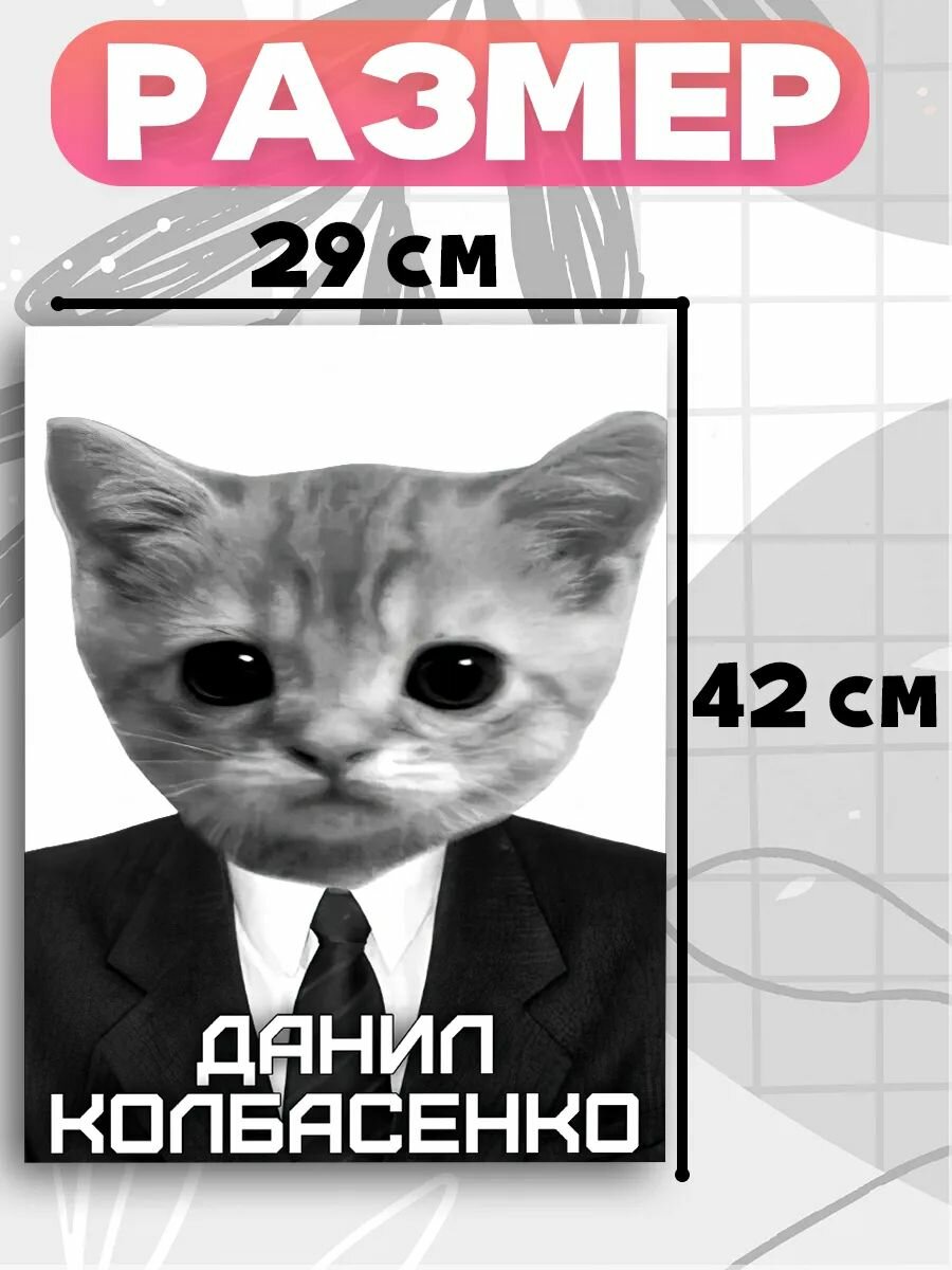 Постер на стену Данил колбасенко, плакат 1шт, А3 размер. — фото 1