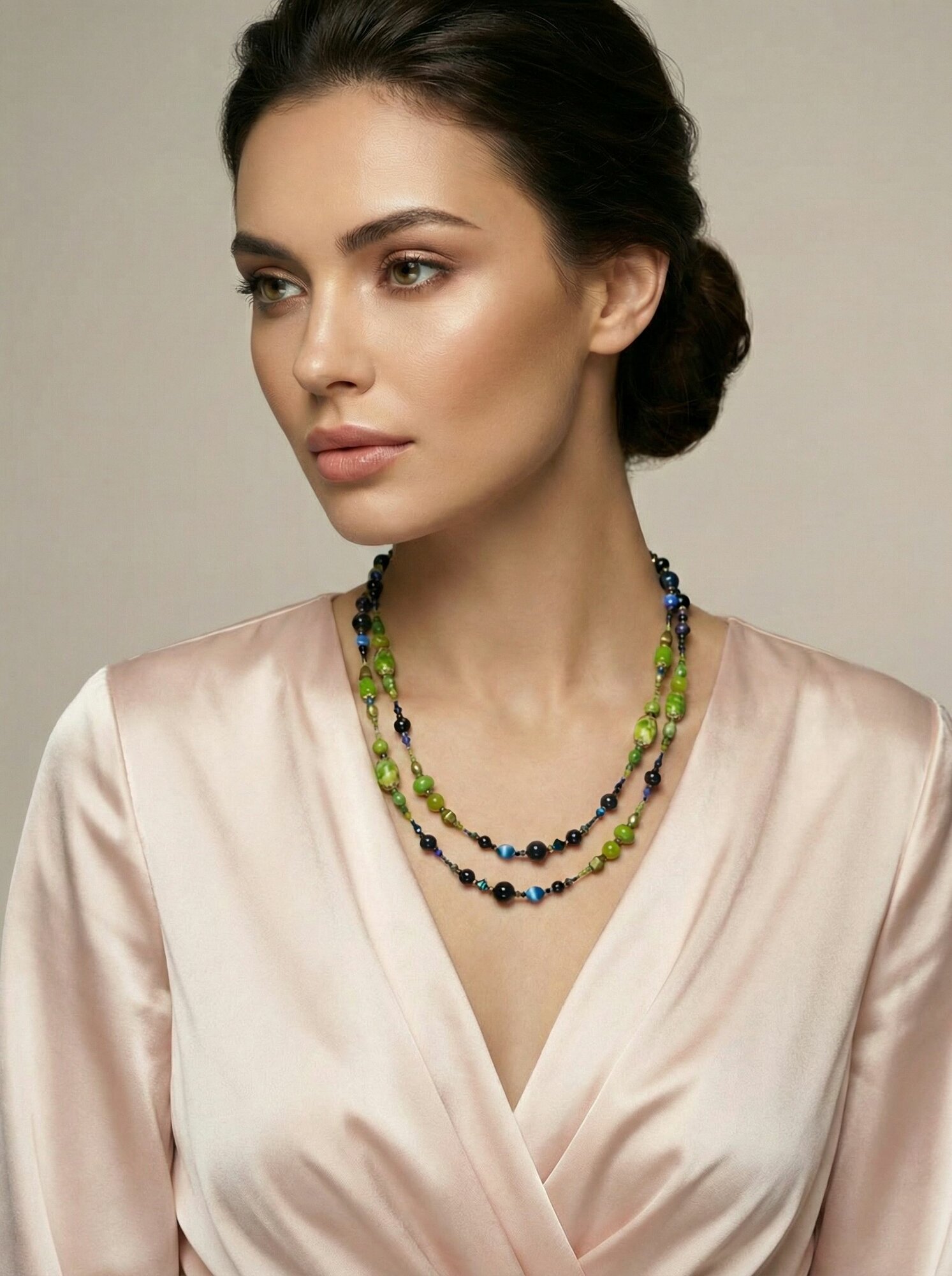 Бусы Diana Savitskaya, жемчуг культивированный, авантюрин