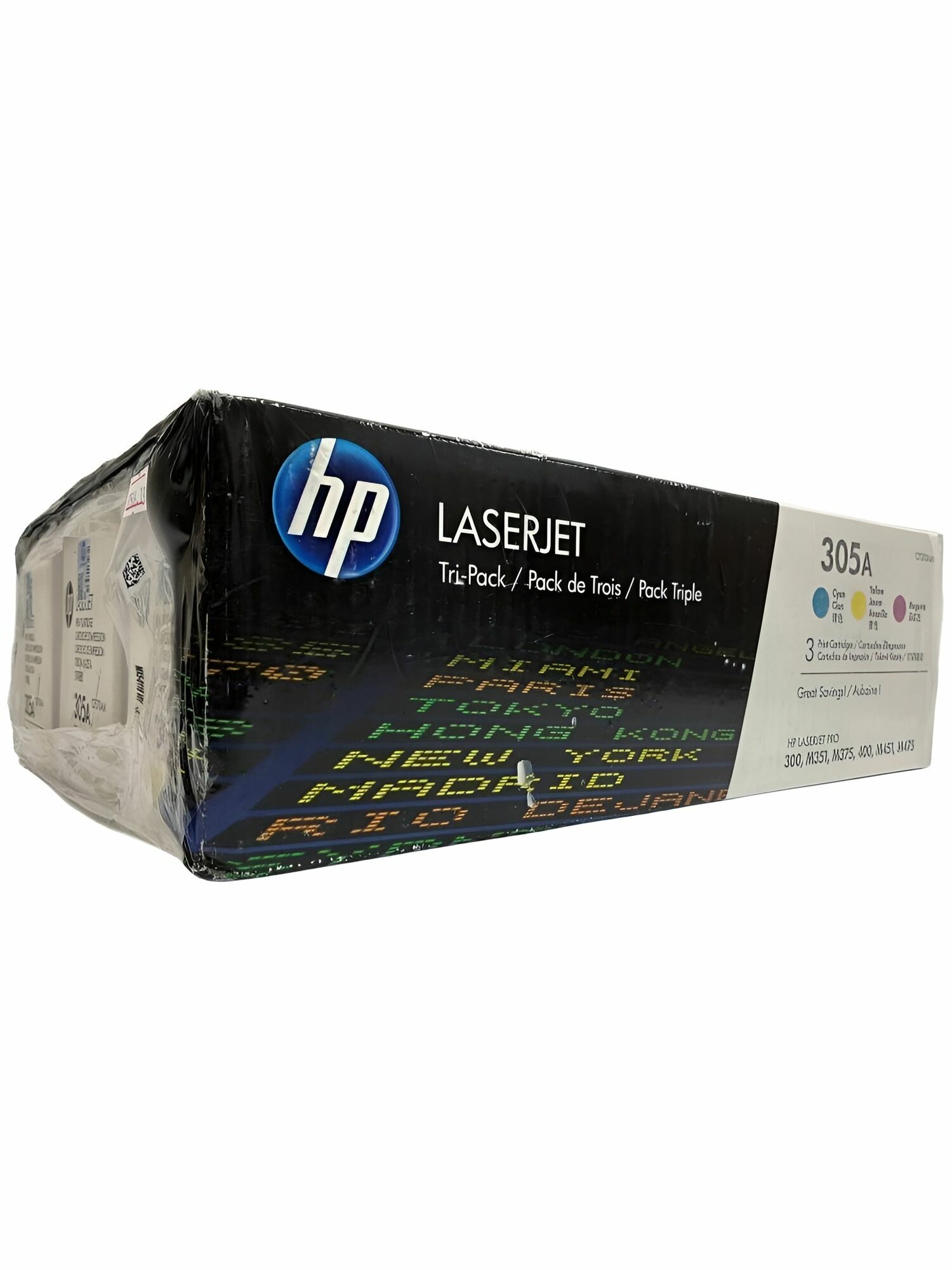 HP картридж лазерный CF370AM (305A) синий, желтый, пурпурный (3 шт. * 2 600 стр.) для CLJ Color M351/451/MFP M375/475