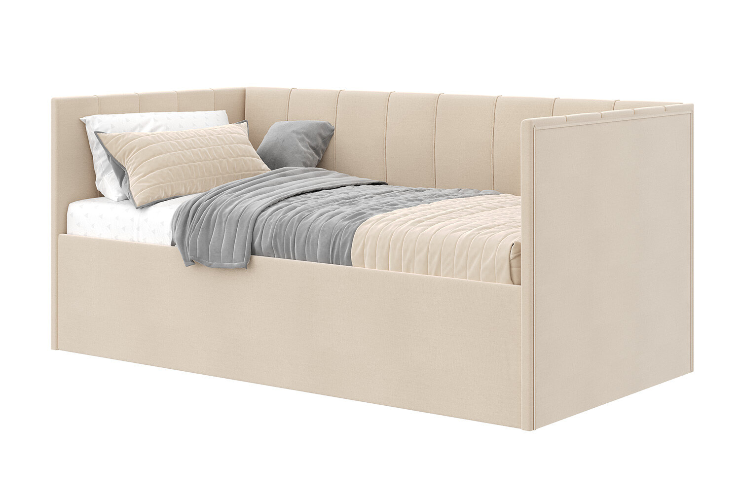 Кровать односпальная Hoff Мика 80х160 см основание, подъёмный механизм, цвет светло-бежевый