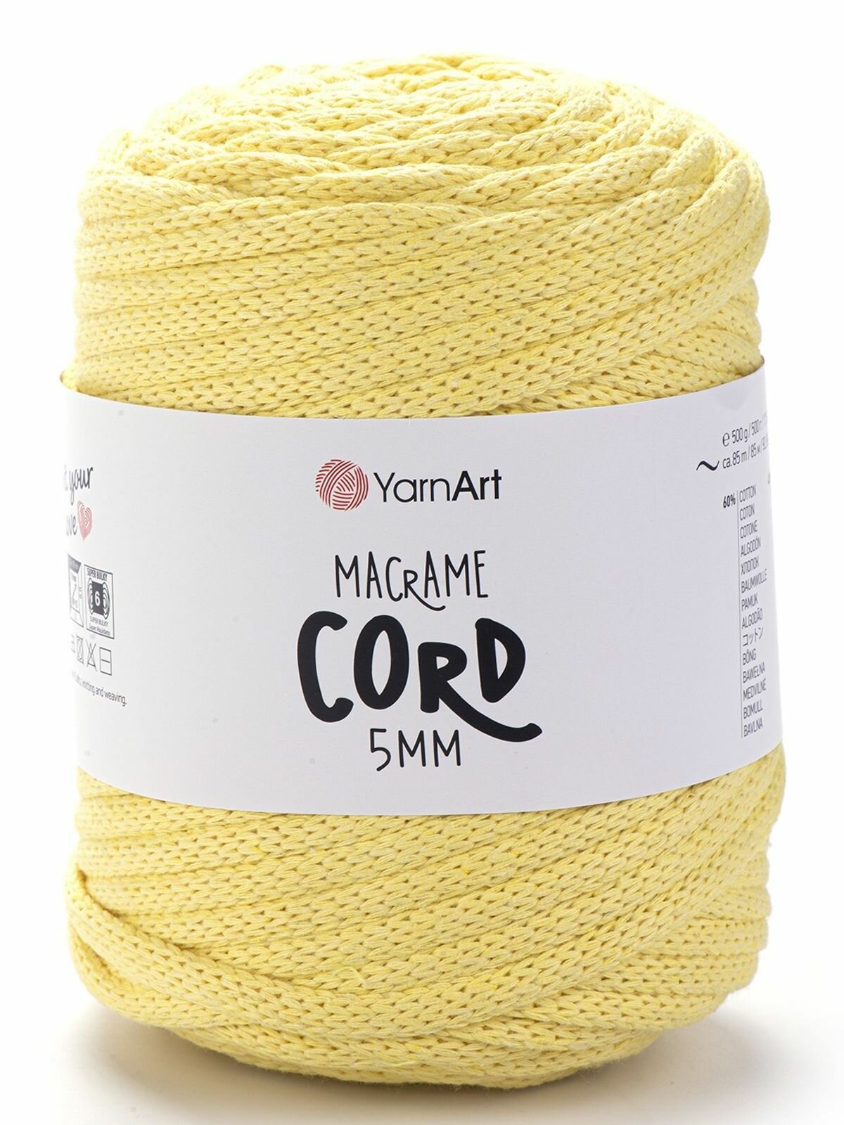 Ярнарт Пряжа Макраме корд 5мм (Macrame Cord 5mm)