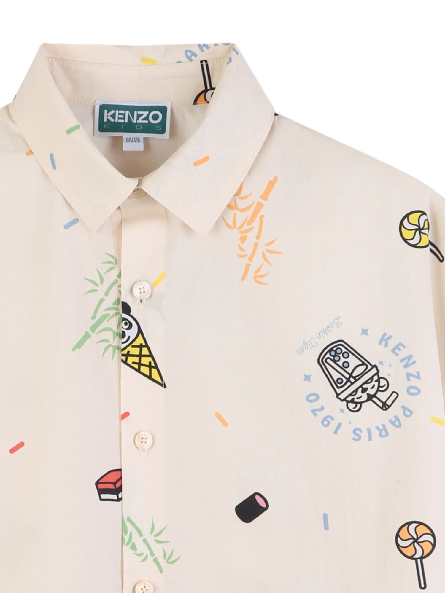 Рубашка KENZO, размер 10 лет, разноцветный — фото 1