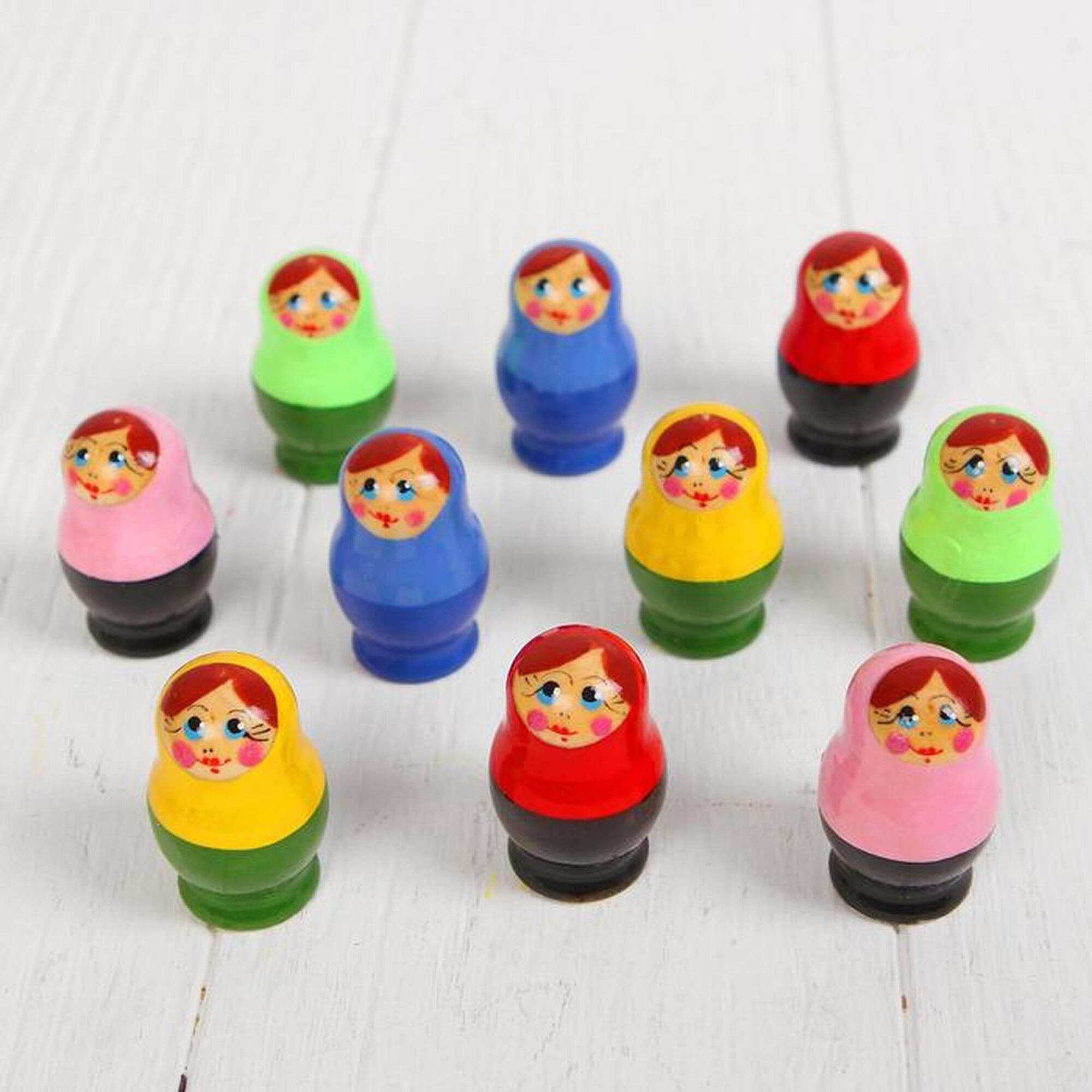 Счётный материал Нескучные Игры "Матрёшки", дерево, набор 10 штук