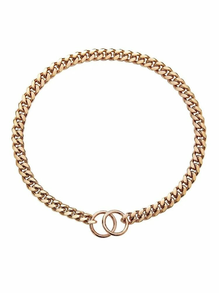 Сверхпрочный ошейник для собак с цепочкой из золота 18 карат, золотая цепочка 10 мм, металлическая цепь из нержавеющей стали, ошейник для тренировки ходьбы