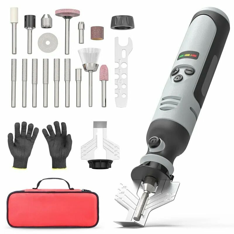 Беспроводная точилка для цепных пил, электрический ручной заточной комплект, высокоскоростной инструмент для цепных пил