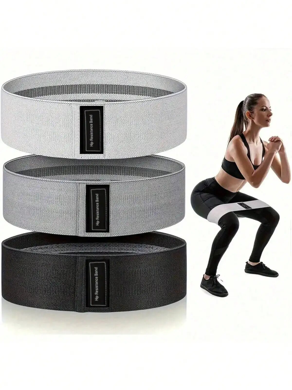 Эластичные ленты сопротивления для бедер и ягодиц 3PCS