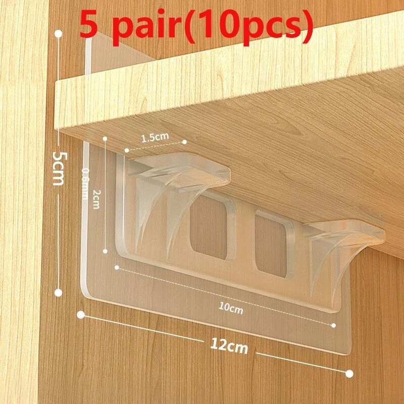 10 шт. прозрачные опоры для полок, 12x10x5 см