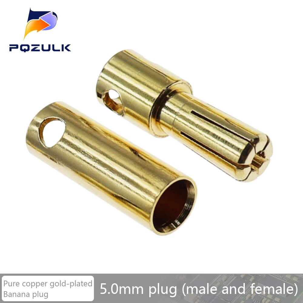 PQZULK Разъем банан 5.0mm, 4шт