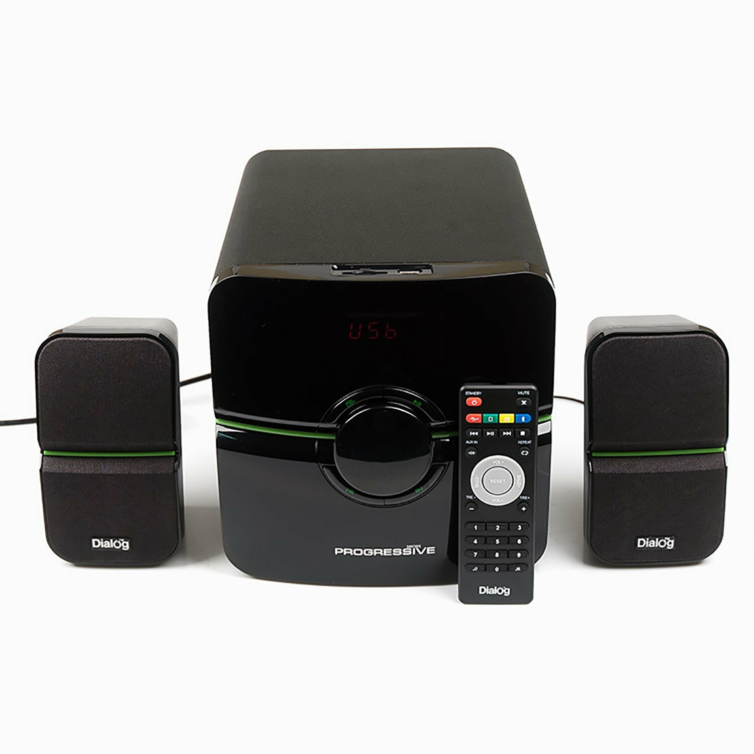 Колонки Dialog Progressive AP-203 (2х10W +Subwoofer 18W дерево, ПДУ)