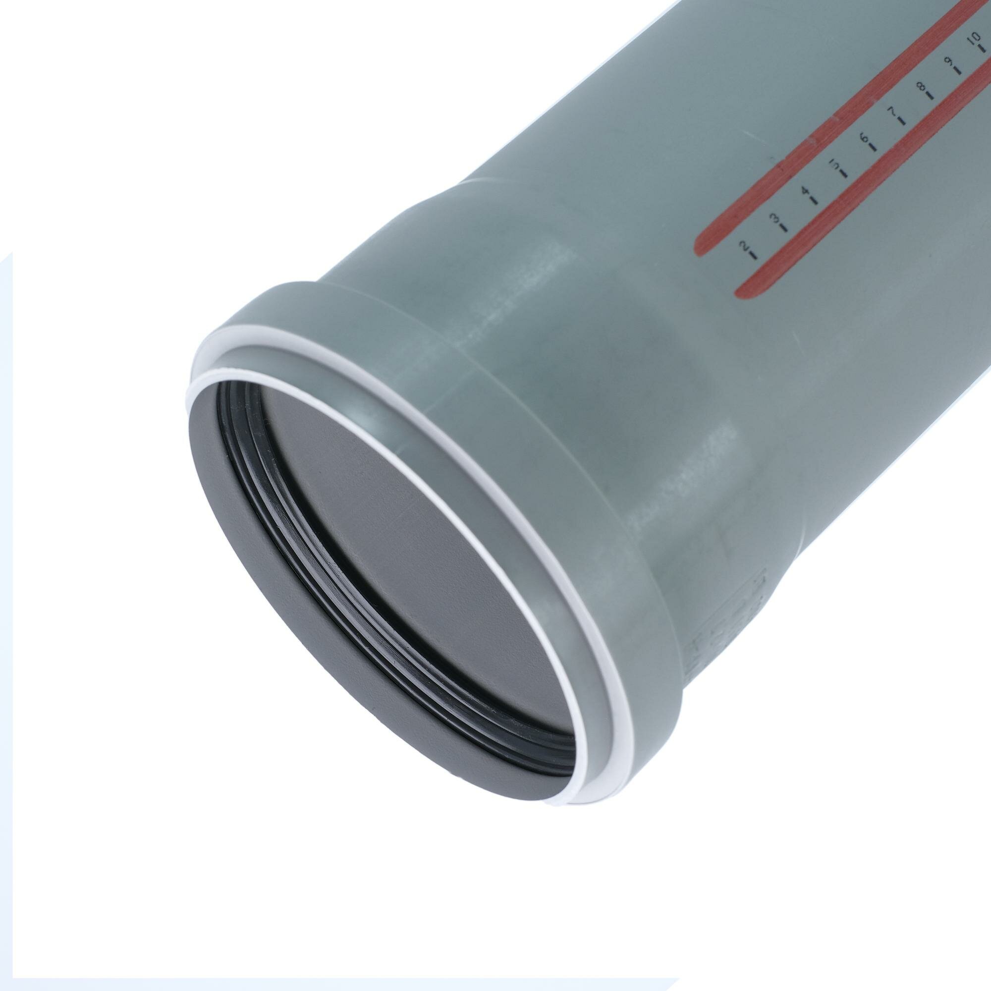 Труба канализационная 110x1500 мм нтем однораструбная, серая Ostendorf 115050