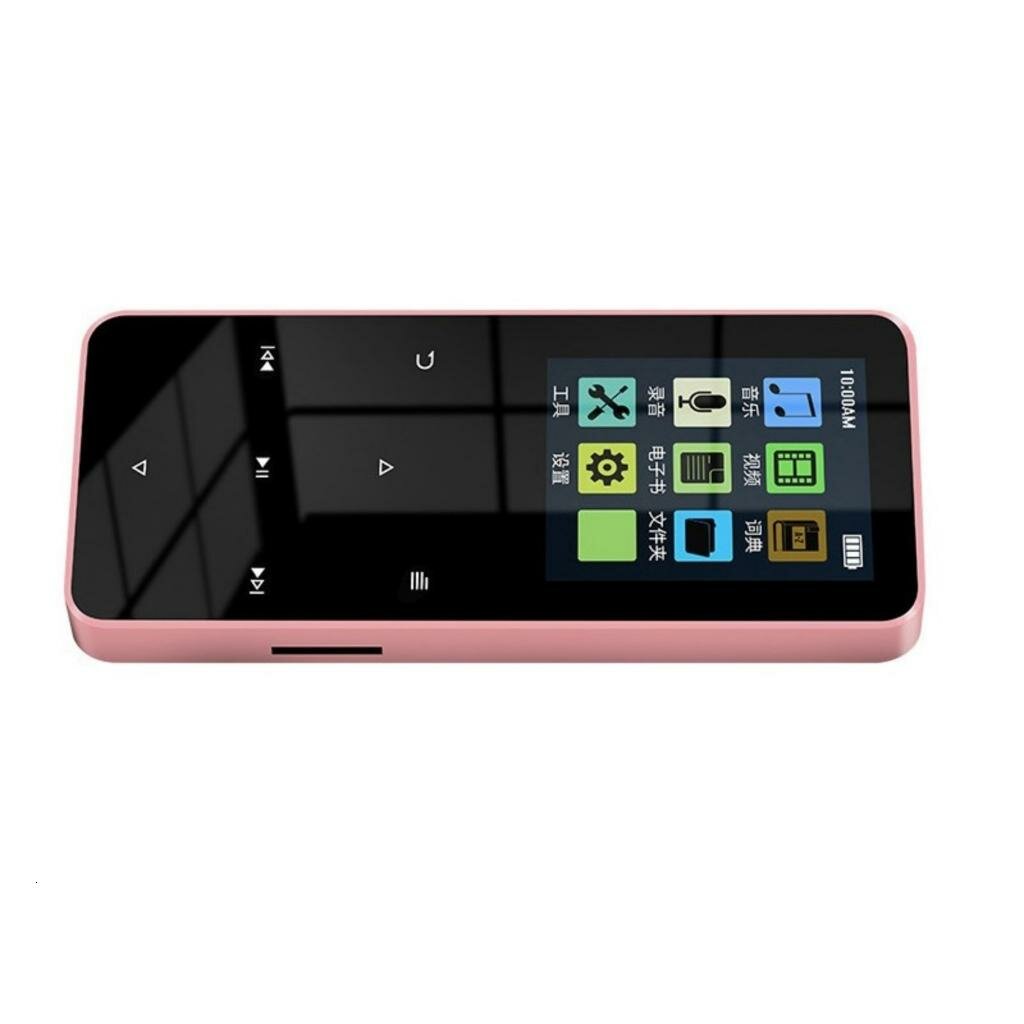 MP3/MP4-плеер с Bluetooth, будильником и электронной книгой, Розовый