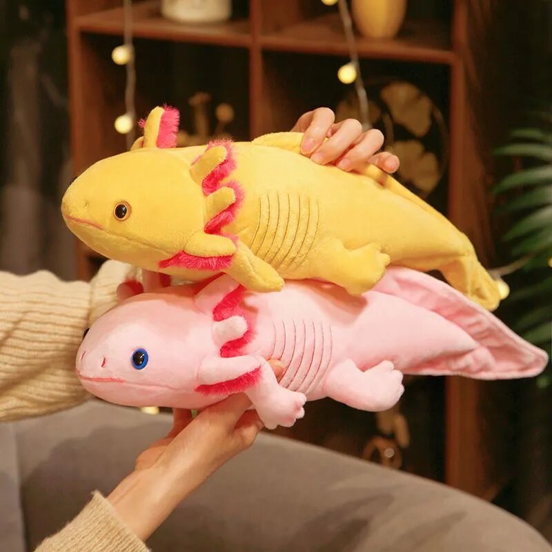 Мягкая игрушка Аксолотль, плюшевый, для детей и взрослых, подарок на день рождения, подушка обнимашка — фото 1