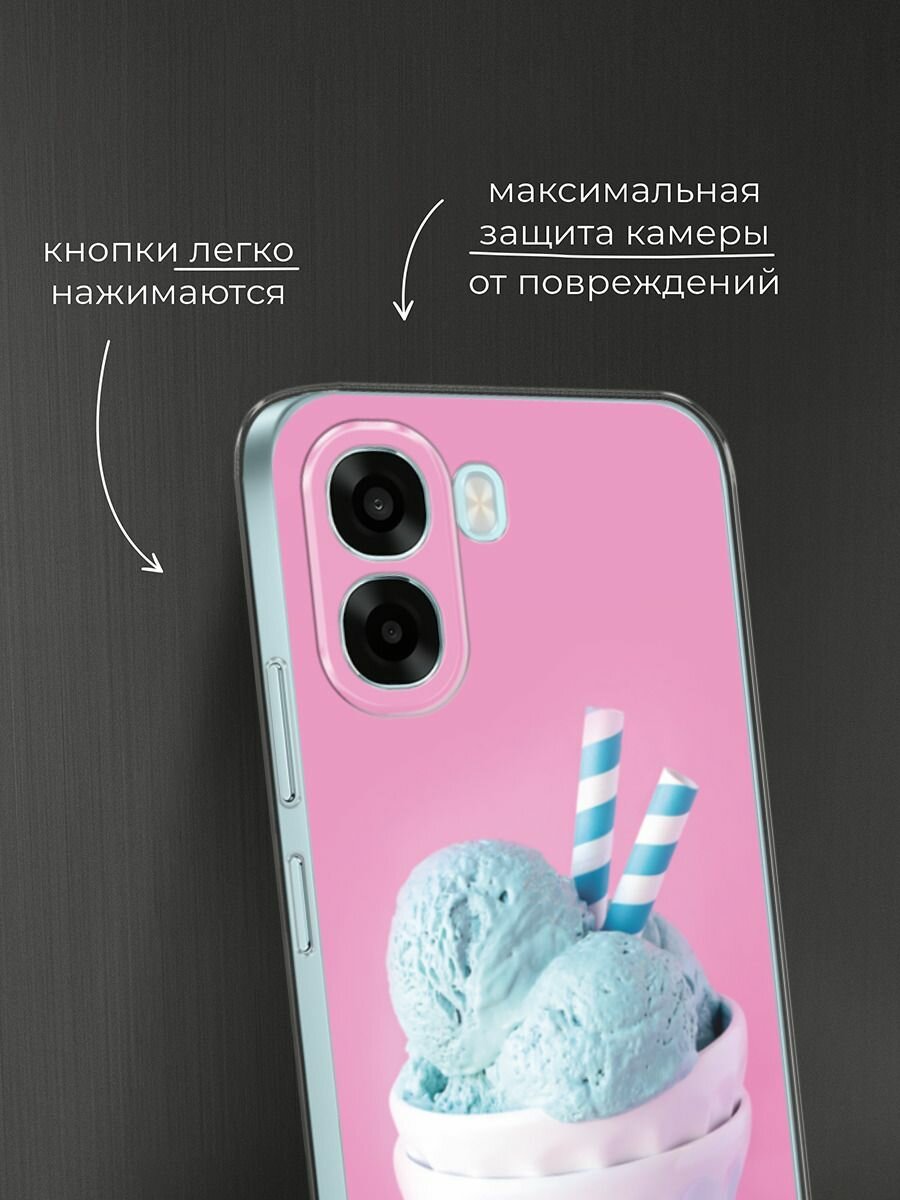 Силиконовый чехол на Oppo A6x / Оппо A6x с принтом Мятное Мороженое — фото 1
