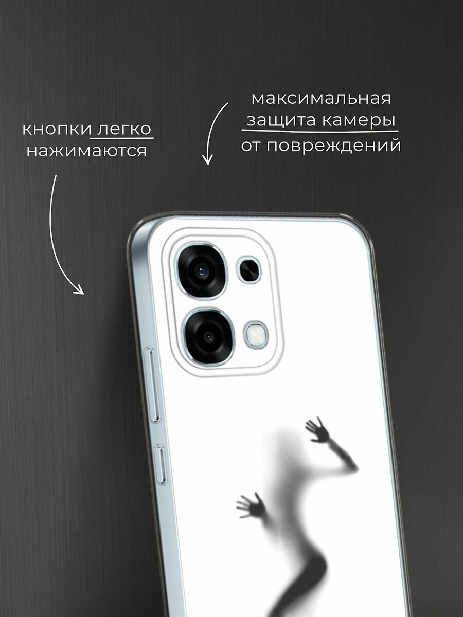 Силиконовый чехол на Oppo A6 Pro / Оппо A6 Про с принтом Девушка в душе — фото 1