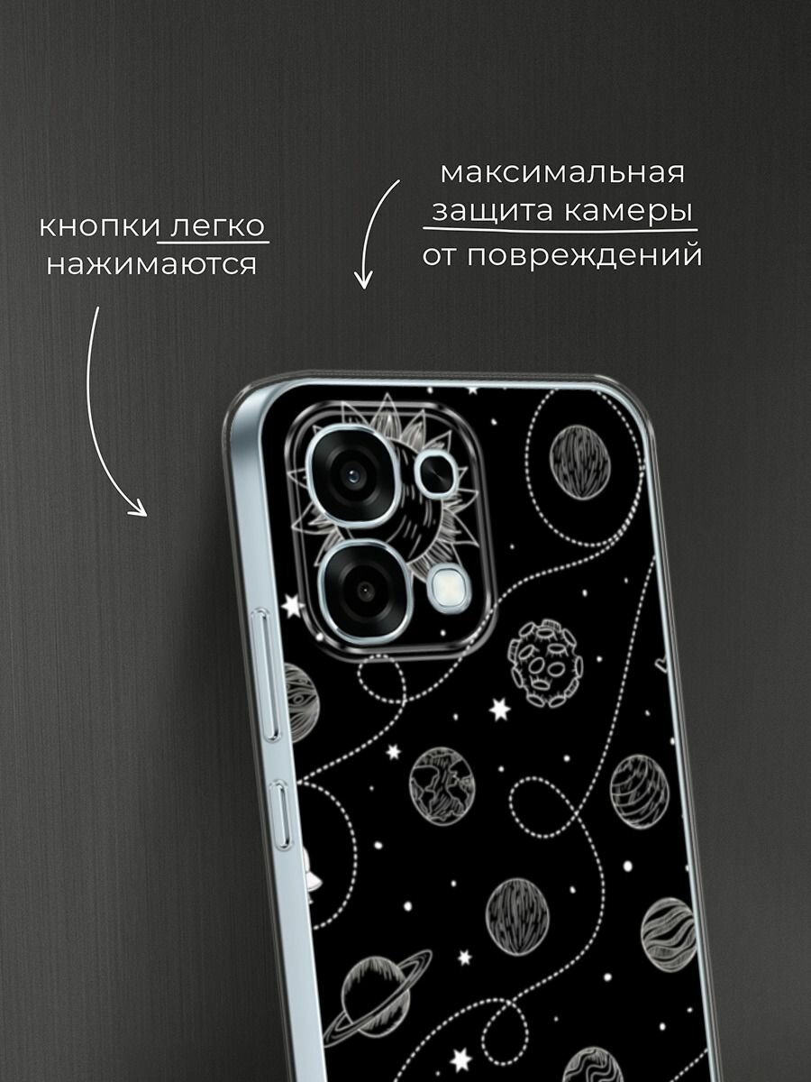 Силиконовый чехол на Oppo A6 Pro / Оппо A6 Про с принтом В невесомости — фото 1