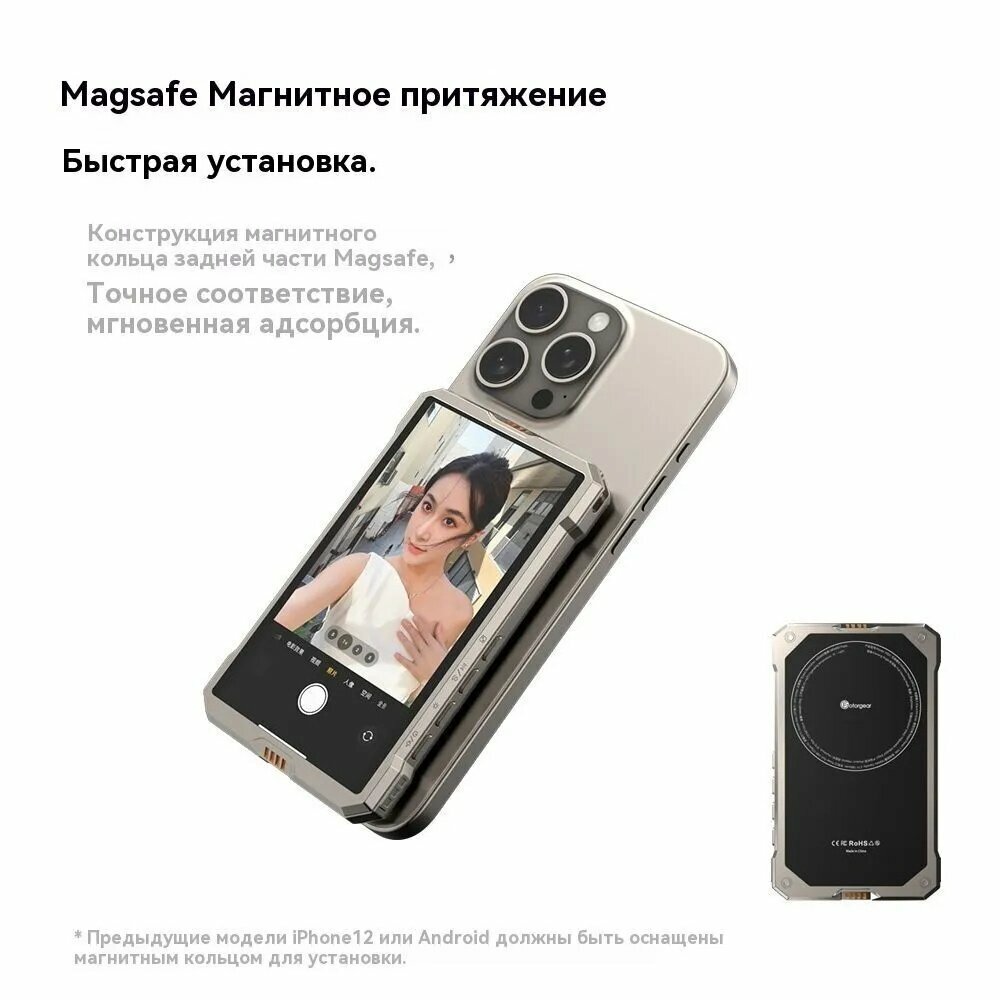 Fotorgear MS01 Магнитный смартфон с селфи-дисплеем на экране