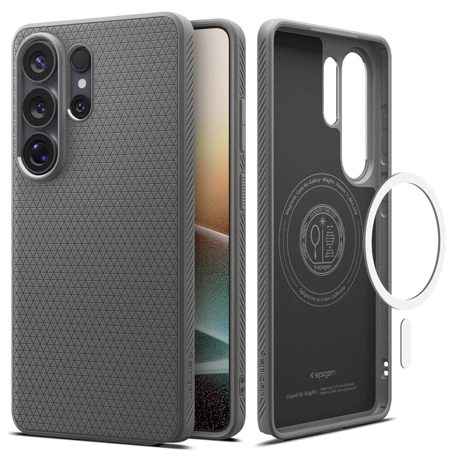Чехол Spigen Liquid Air Magfit для Samsung Galaxy S26 Ultra, Granite Gray