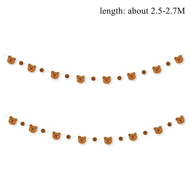 Гирлянда детская с мишками, 2.5-2.7м, Коричневый, Bear A