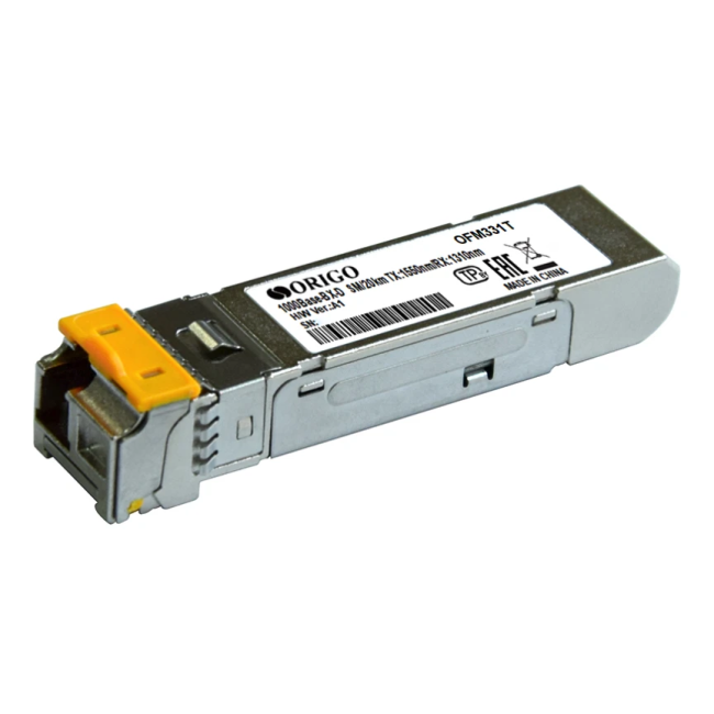 Origo OFM331T/20KM/A1A Трансивер/ OFM331T/ 20KM WDM SFP transceiver, 1000Base-BX-D, 1000Base-BX-D, Tx:1550 nm
