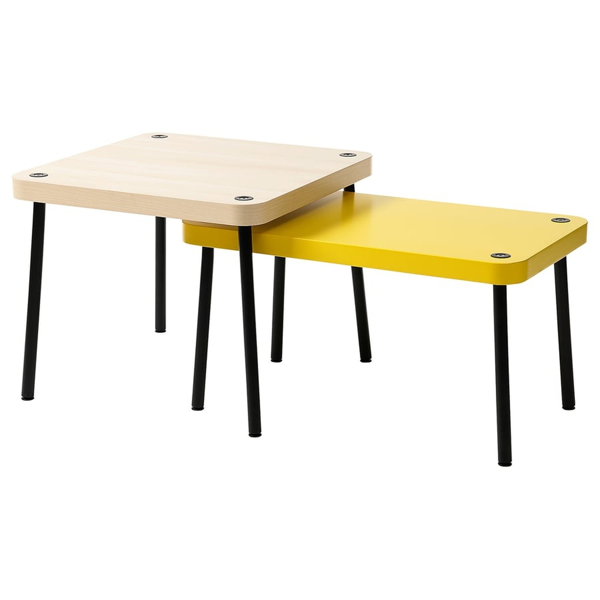 Кофейный столик 2 шт IKEA SONHULT, цвет желтый/бежевый 505.785.55